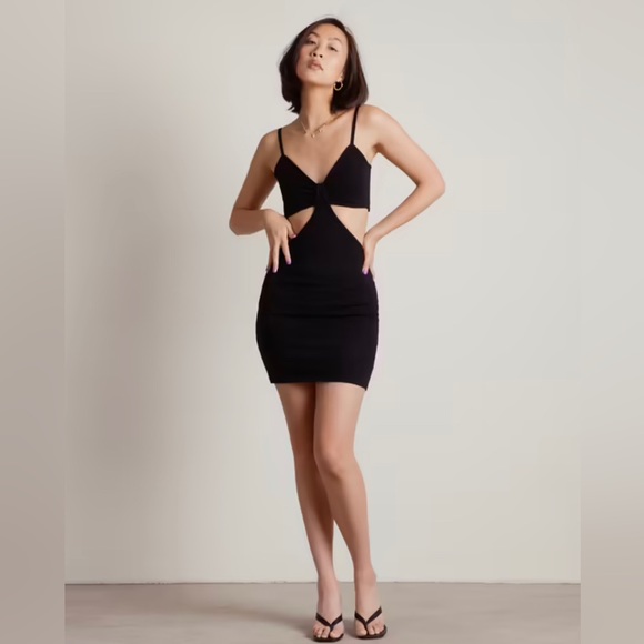 Tobi | Dresses | Tobi Black Knit Cutout Mini Dress | Poshmark